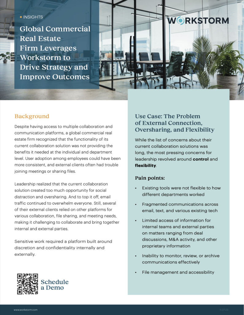 Global Real Estate Firm Improved Collaboration with Workstorm - Workstorm